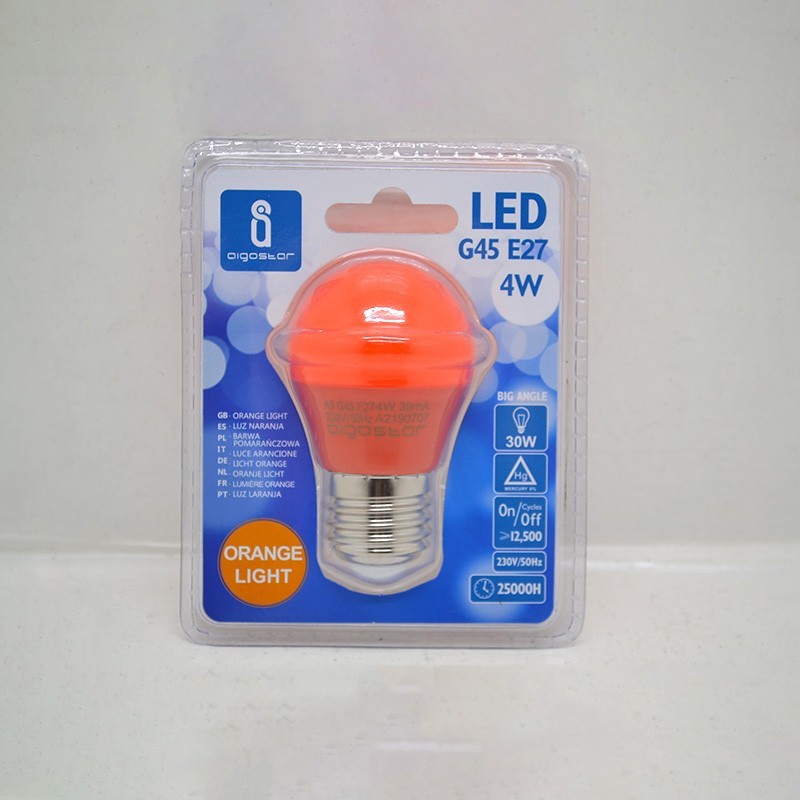 Led Ball E14 Orange Light 4W - Elettrotecnica Meridionale