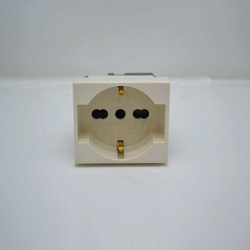 Socket Unel Bipasso 2P+T10/16A Blanc - Elettrotecnica Meridionale